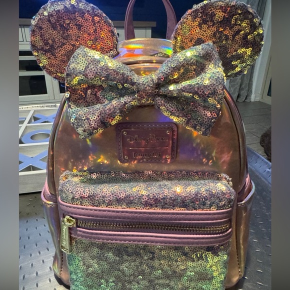 Loungefly | Bags | Loungefly Iridescent Sequin Backpack With Ears ...